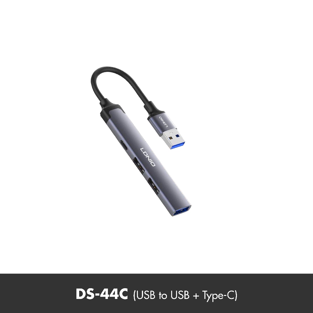 LDNIO DS-44C DS-44U 4-In-1 USB Hub Adapter Dock Station Mini Converter Smart IC | Shopee Malaysia