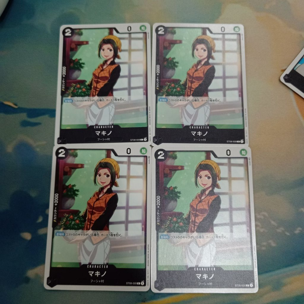 ORIGINAL 4x cards playset deck Makino Character ST08-009 C optcg one piece card | Shopee Malaysia