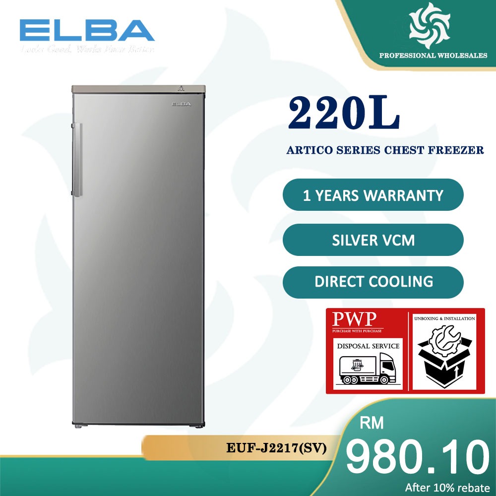 ELBA 220L/ 270L/ 290L/ 570L Upright Freezer with Transparent Drawers No ...