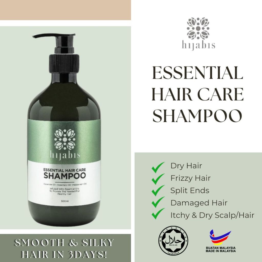 HIJABIS All Hair Type Essential Hair Care Shampoo 500ml | Shopee Malaysia