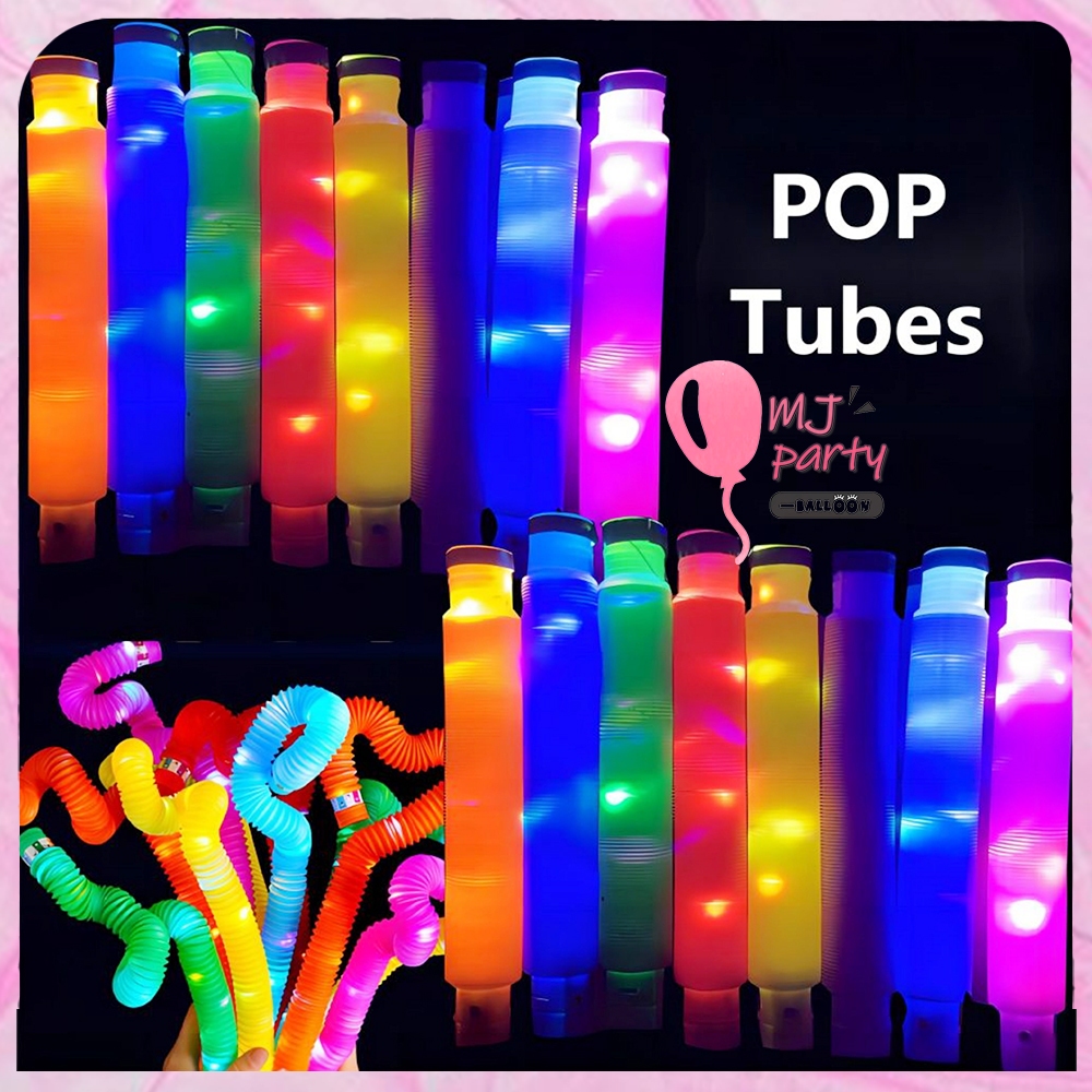 1 Pcs LED Pop Light Tubes Sensory Toy Pull Stretch Tube Children ...