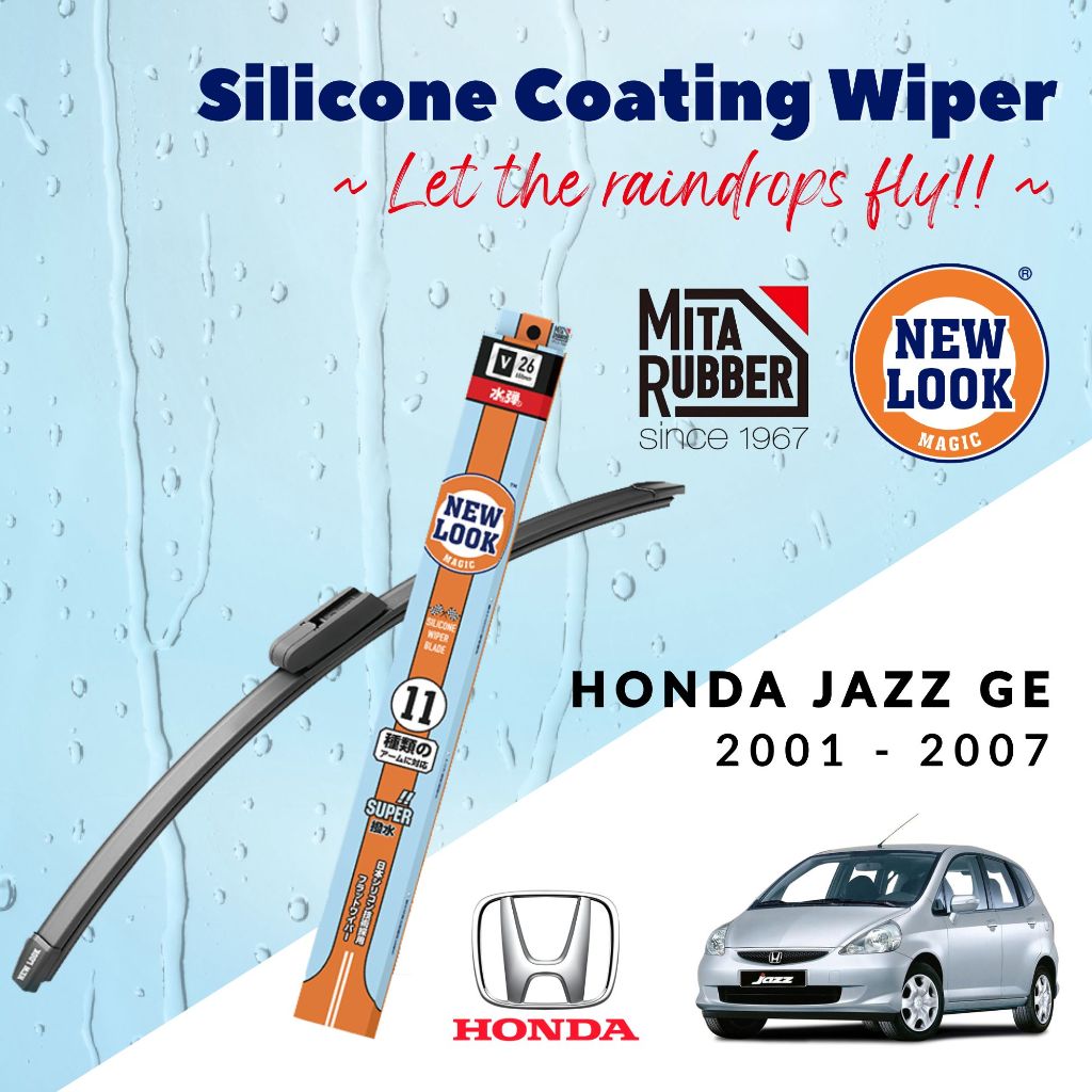 New Look Magic Silicone Coating Wiper Blade Honda Jazz (GE) 2001-2007 ...