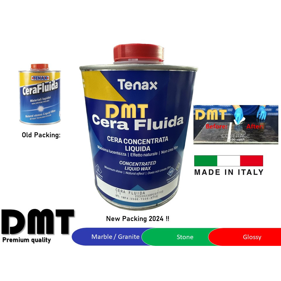 1L Tenax Cera Fluida Liquid Wax for Marble / Granite / Stone, Gloss Wax ...