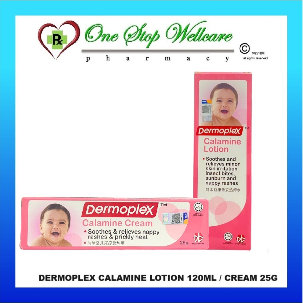 DERMOPLEX LOSYEN KALAMIN / KRIM 25G (CALAMINE LOTION 120ML / CREAM 25G ...