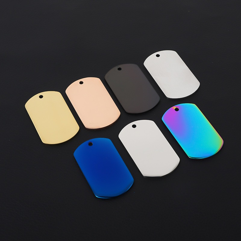 Ready Stock 10pc Stainless Steel Dog Tag Wholesale Titanium Steel ...