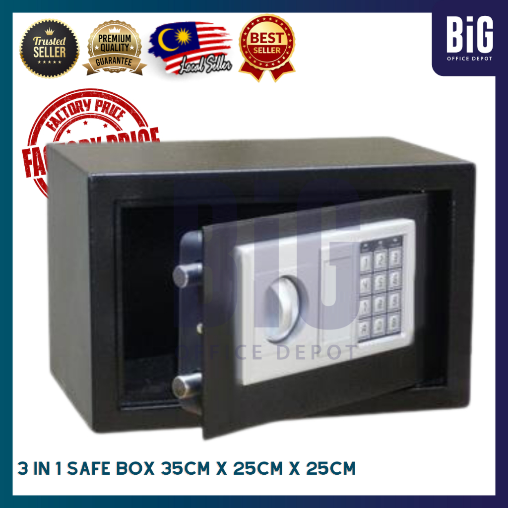 【READY STOCK】3 IN 1 SAFE BOX | DIGITAL SAFE BOX | TECH SAFETY BOX ...