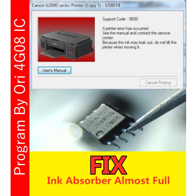 CANON E410 (New Model) EEPROM IC WASTE INK ABSORBER FULL RESET IC (1 ...