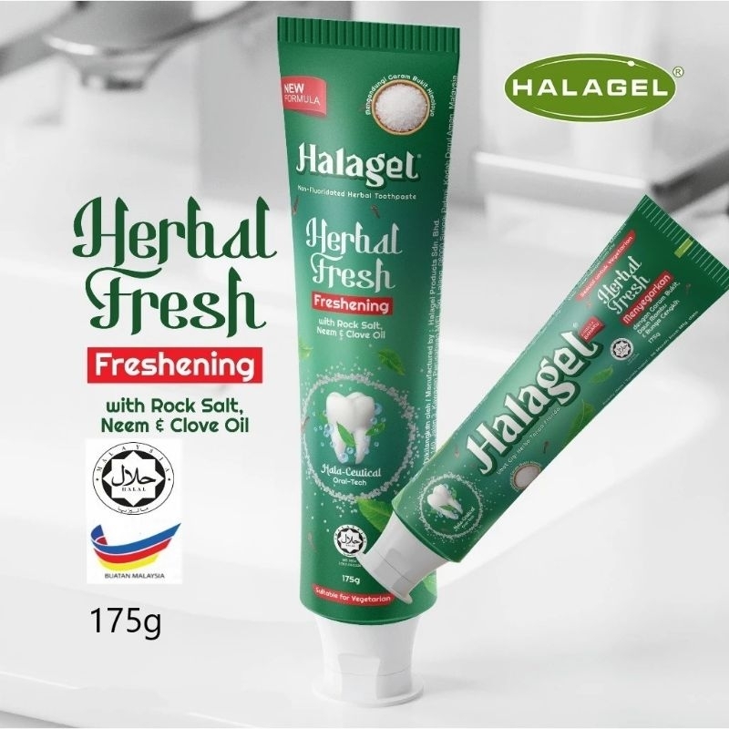 Halagel Toothpaste Herbal Fresh Refreshing (175g) | Shopee Malaysia