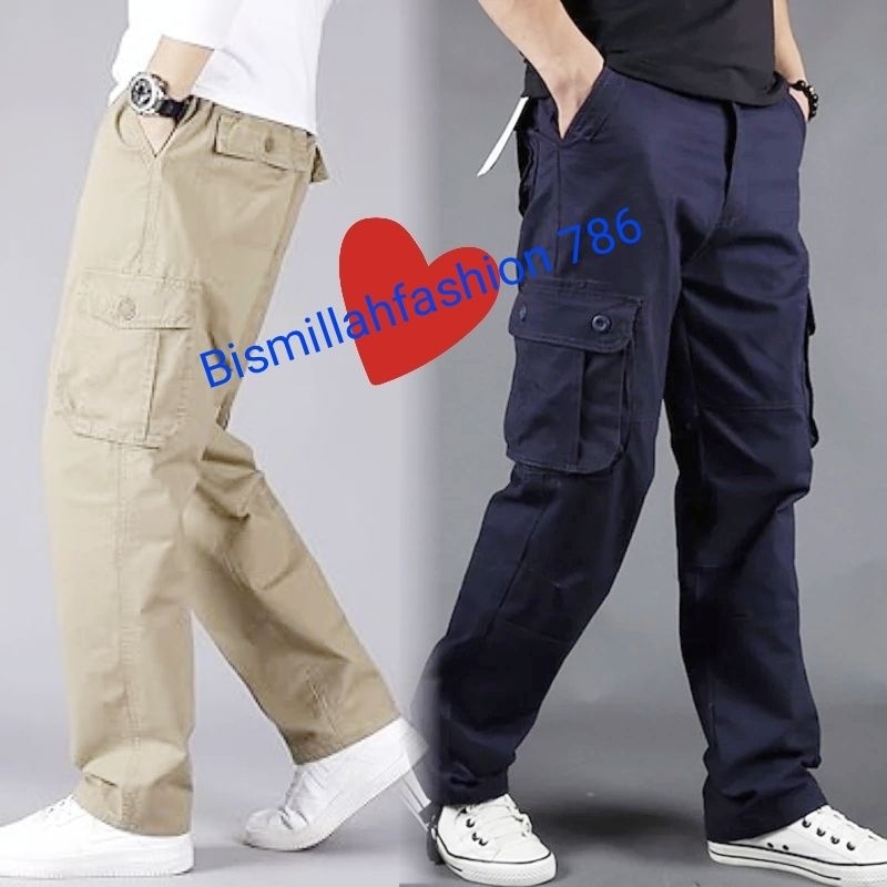🔥Seluar Kargo Slack 6 Poket Kain Tebal Cargo Pant slim fit cutting ...