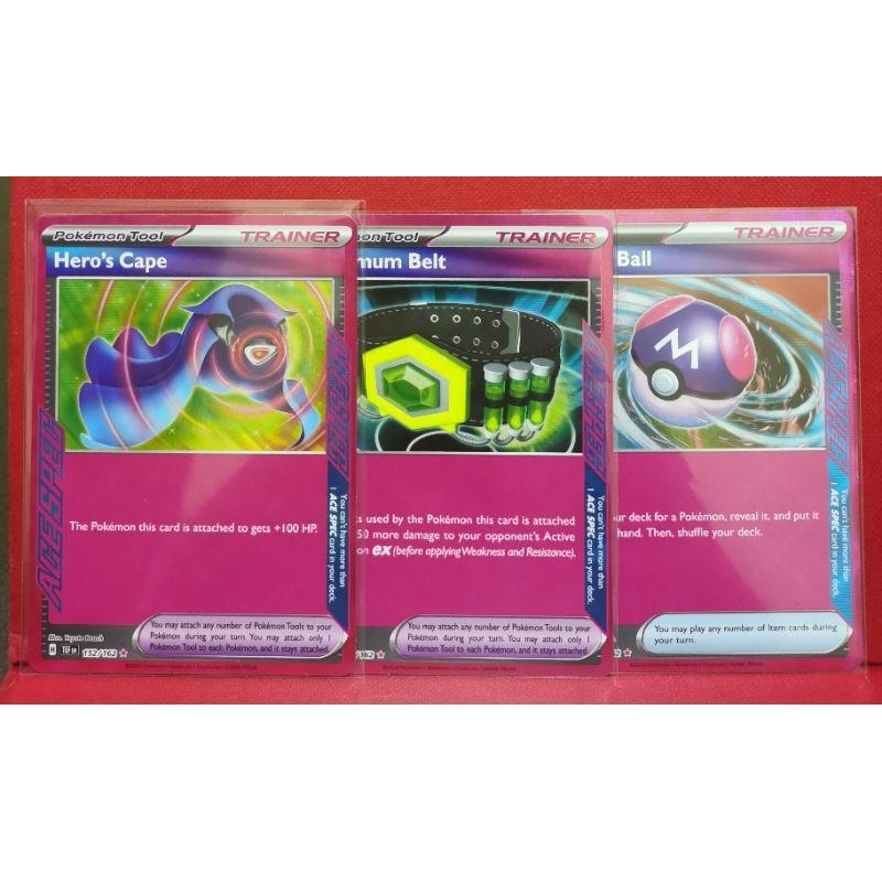Pokémon TCG Singles - Hero's Cape / Maximum Belt / Master Ball / Neo ...