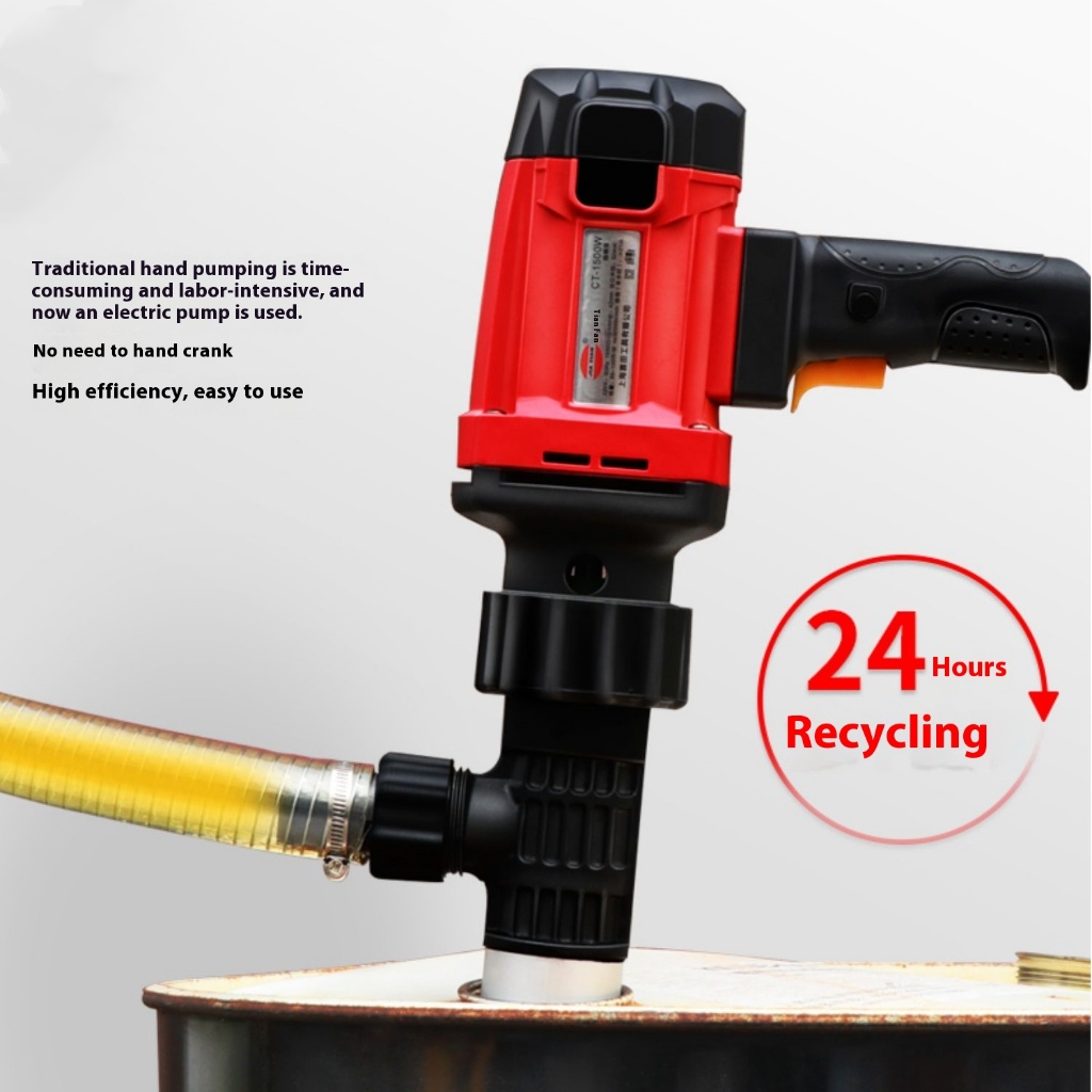 Portable 220V Electric Hand Barrel Pump 800W Six-speed Vertical Oil Pump diesel oil drum with ...