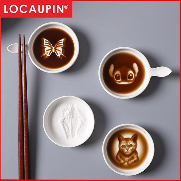 Locaupin Ceramic Sauce Dishes & Ketchup Side Dish Tableware Condiment ...