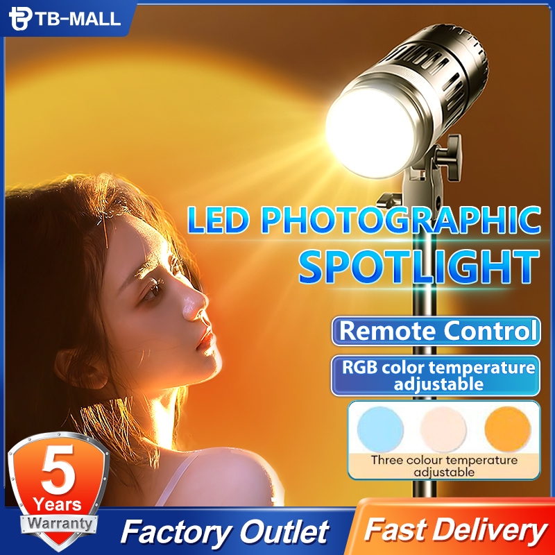 LED Zoom Spotlight Lampu Studio Video Fill Lighting Hair Light Portable ...