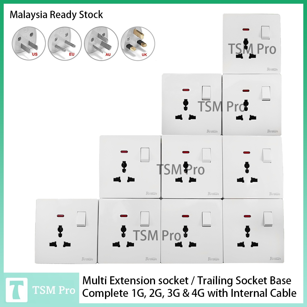 Multi Extension socket / Trailing Socket Base Complete 1G, 2G, 3G & 4G ...