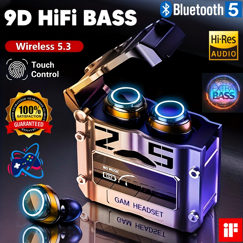 【2025 NEW】TWS M25 Pro Bluetooth Earphone Wireless 9D BASS HiFi Sports ...