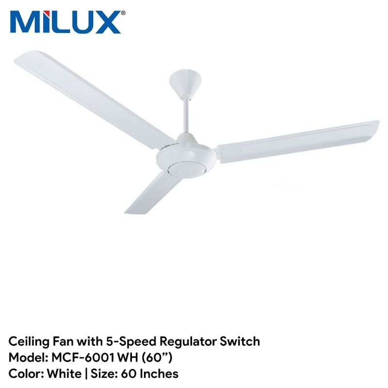 MILUX CEILING FAN 60" REGULATOR | Shopee Malaysia