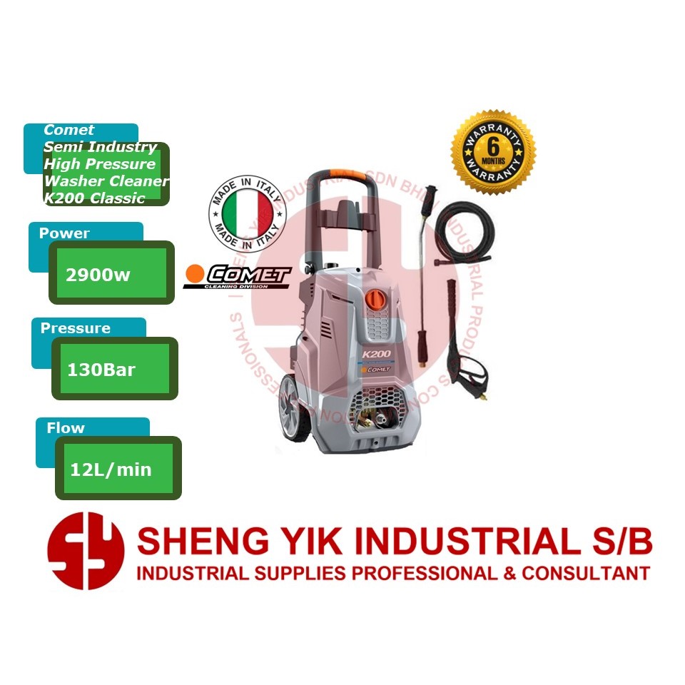 SYI Comet 130Bar Flow 12L/min K200 Classic Semi Industry High Pressure ...