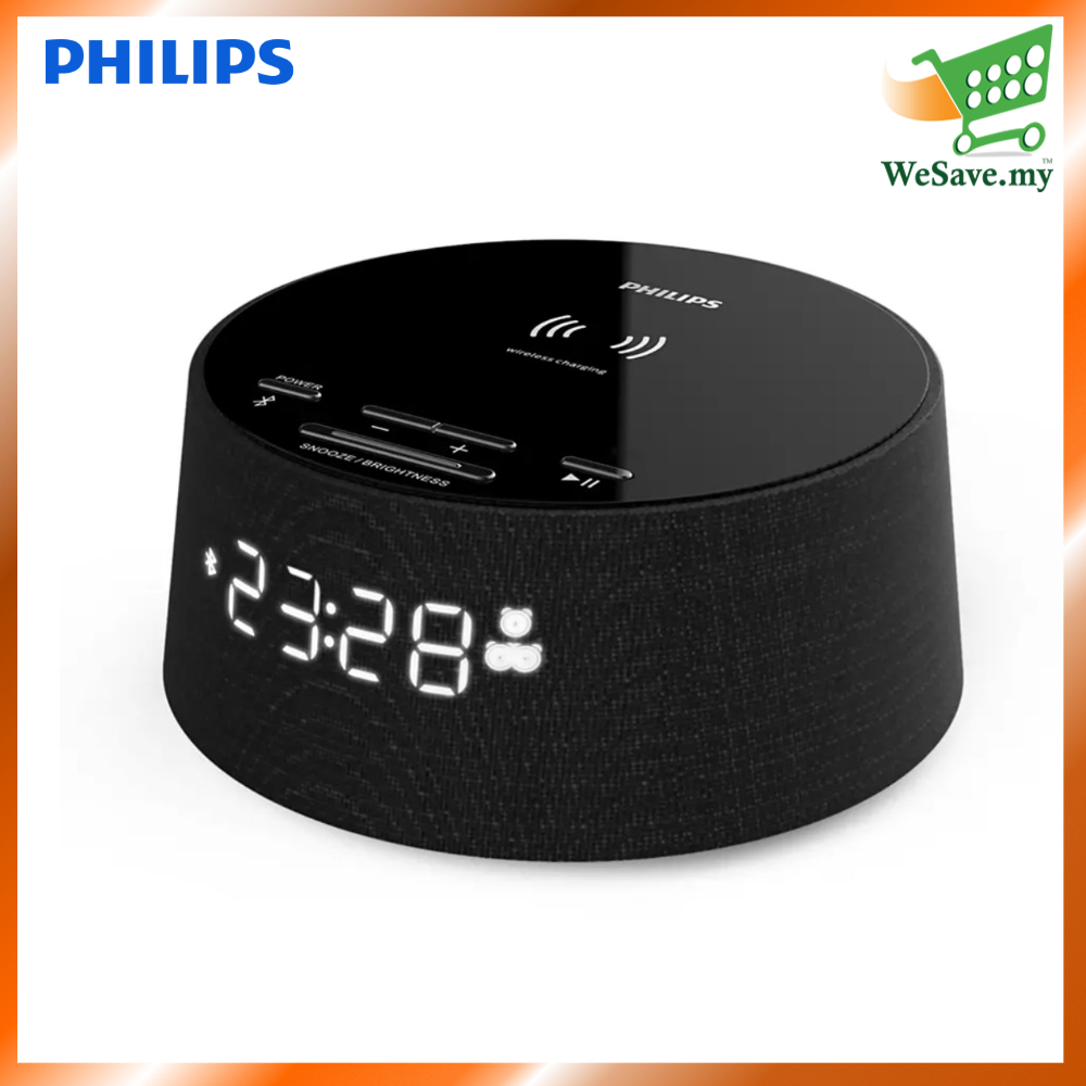 Philips TAPR702/98 Bluetooth Alarm Clock with Wireless Phone Charging ...