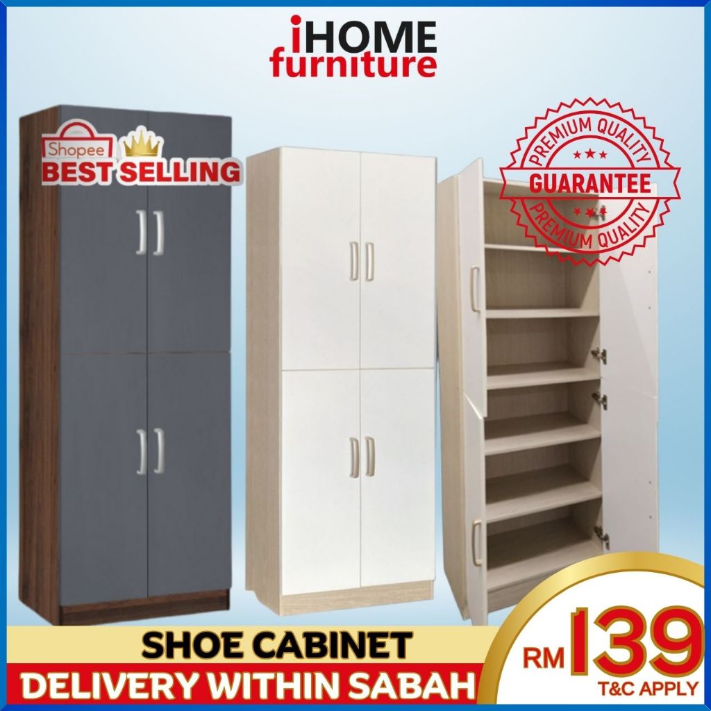 iHOME SABAH FURNITURE 🔥READY STOCK🔥4 Door Shoes Cabinet/6 Shelves ...