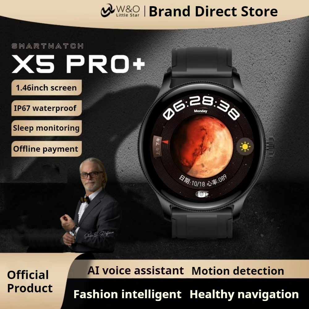 W&O X5PRO+ Business Smart watch4 WearfitProAPP Bluetooth/Call/NFC/Sports/Fitness/Heart rate ...