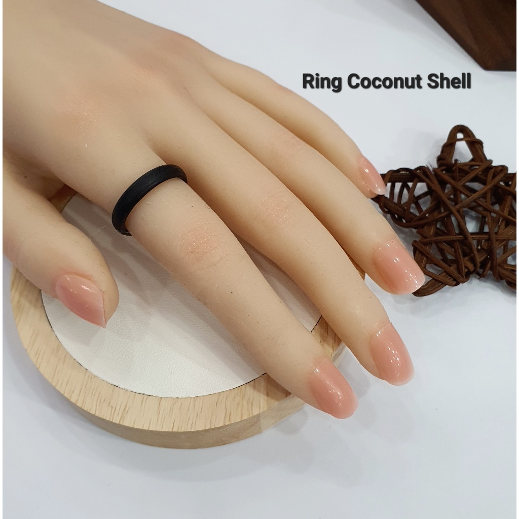 [ READY STOCK ] ( 1 PCS ) Coconut Shell Ring for Kids and Adults /Tempurung Kelapa Cincin 椰壳戒指 ...
