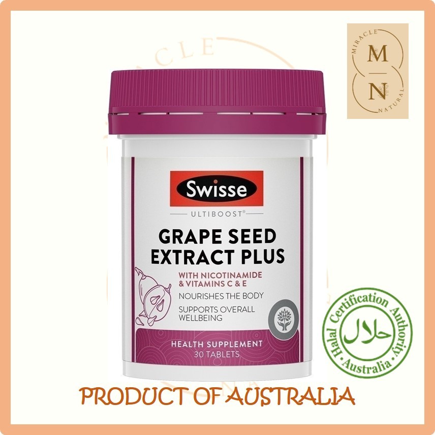EXP 10/2025 Swisse Ultiboost Grape Seed Extract Plus 30/120 Tablets ...