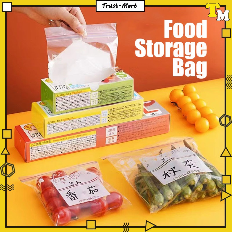 Transparent Zip Lock Food Bag Resealable Storage Zipper Bag Self ...