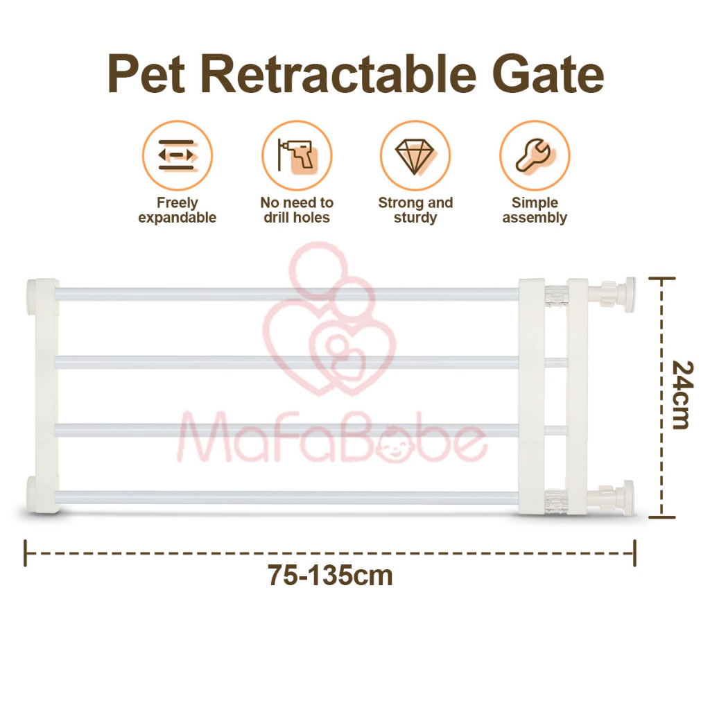 Pet fence partition 75-135CM safety door pet railing isolation anti ...