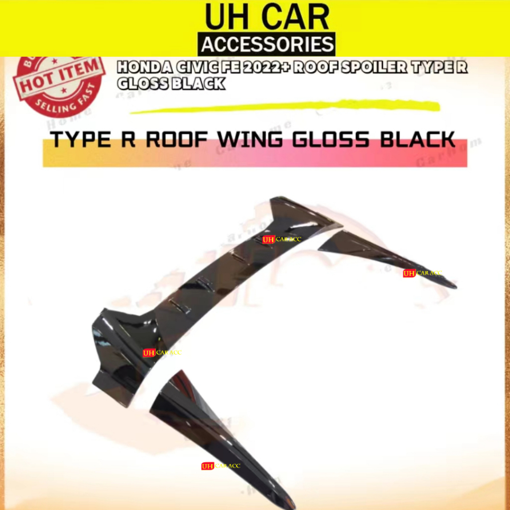 Honda CIVIC FE Rear Roof Spoiler Type R Wing Diffuser 2021 2022 Body ...