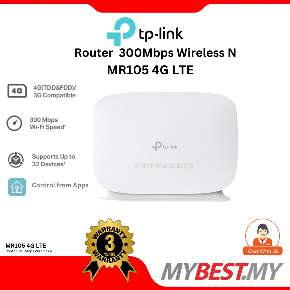 Router Tp-Link MR105 300Mbps Wireless N 4G LTE | Shopee Malaysia