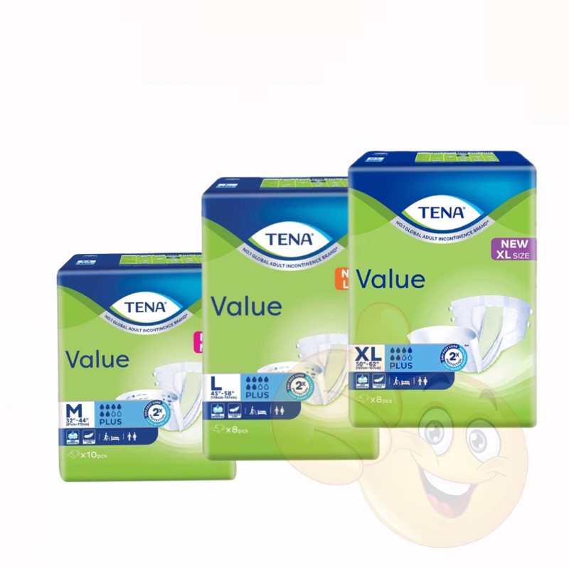 TENA Value Adult Diaper M10s/L8s/XL8s | Shopee Malaysia