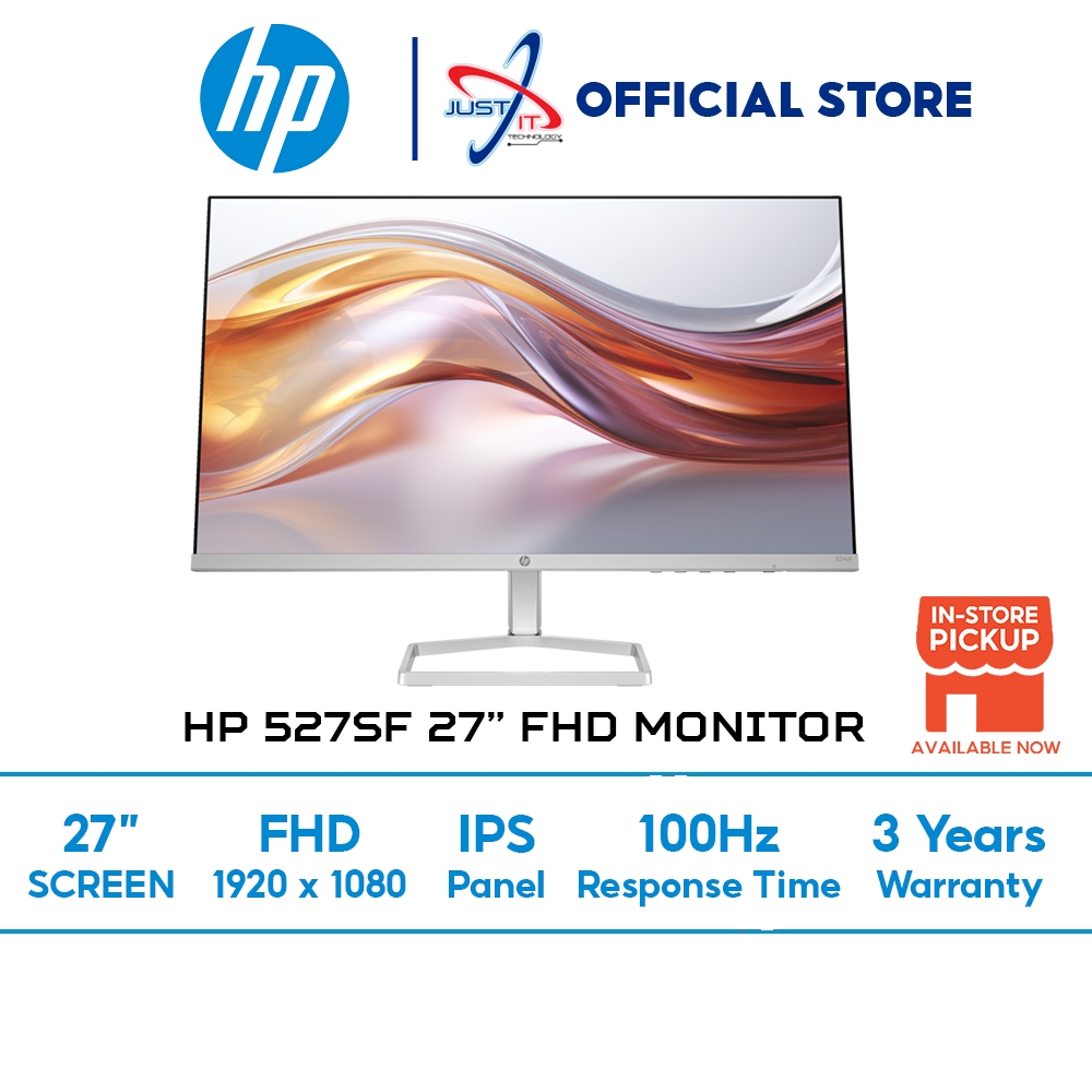 HP SERIES 5 527SF 27” MONITOR ( 27" IPS FHD / 5Ms / 100Hz / VGA + HD MI ...