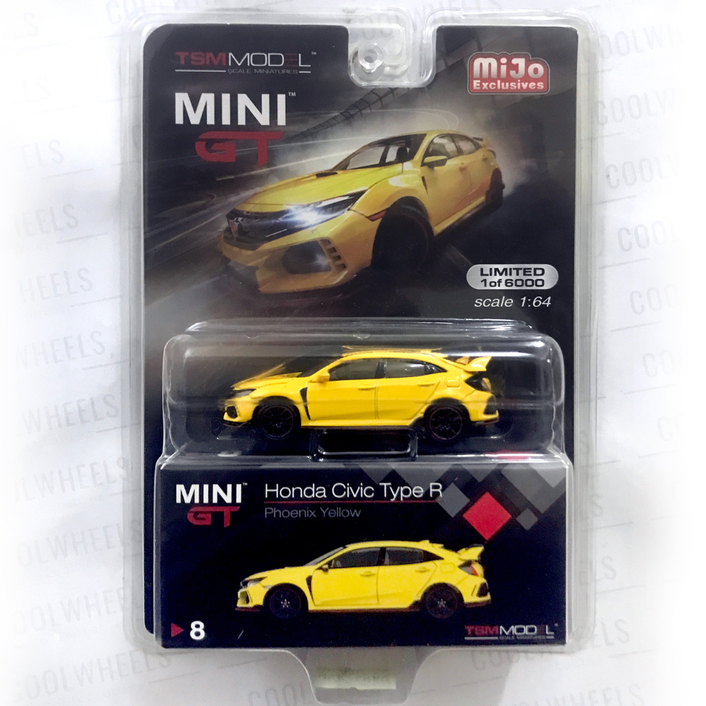 Mini GT #8 Honda Civic Type R Phoenix Yellow - Mijo Exclusive | Shopee ...