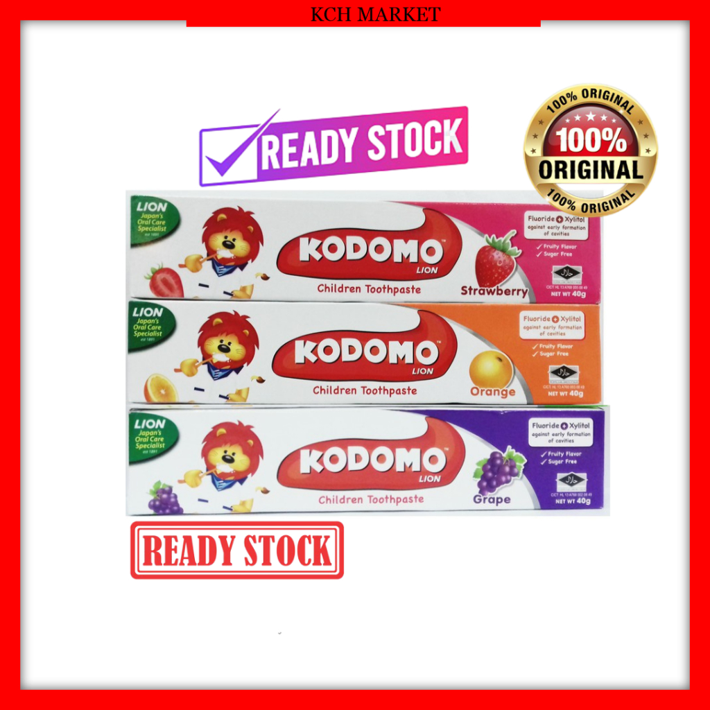 🔥Ready stock🔥Kodomo Lion Children Toothpaste 80g (Strawberry, Orange & Grape) | Shopee Malaysia