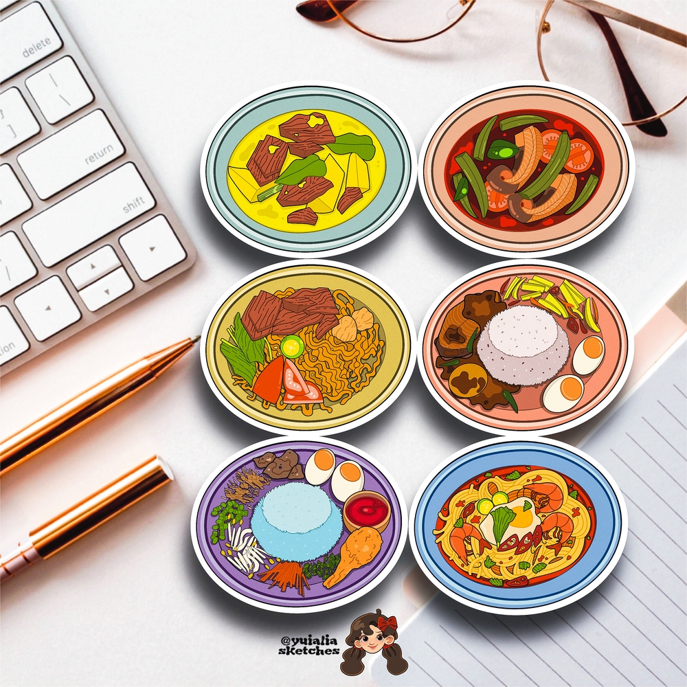 MALAYSIAN FOODS PART 2 deco stickers by YuiAlia Sketches | Shopee Malaysia