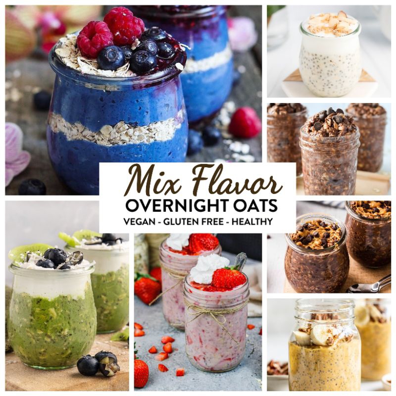 [30 sachets] Healthy OVERNIGHT OAT Premix MIX FLAVOR seed & nut ...