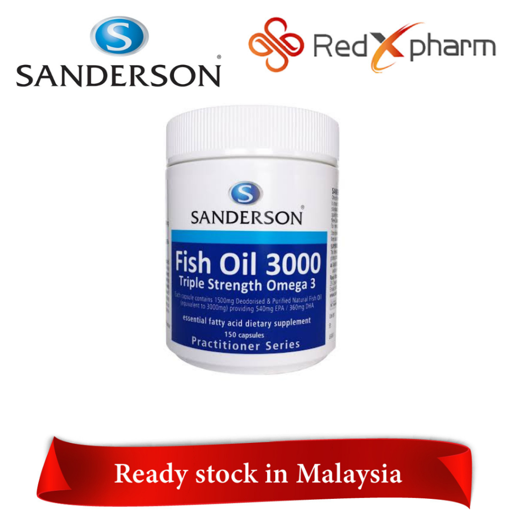 Sanderson 3000mg Fish Oil 150 Capsules (Ready Stock) | Shopee Malaysia
