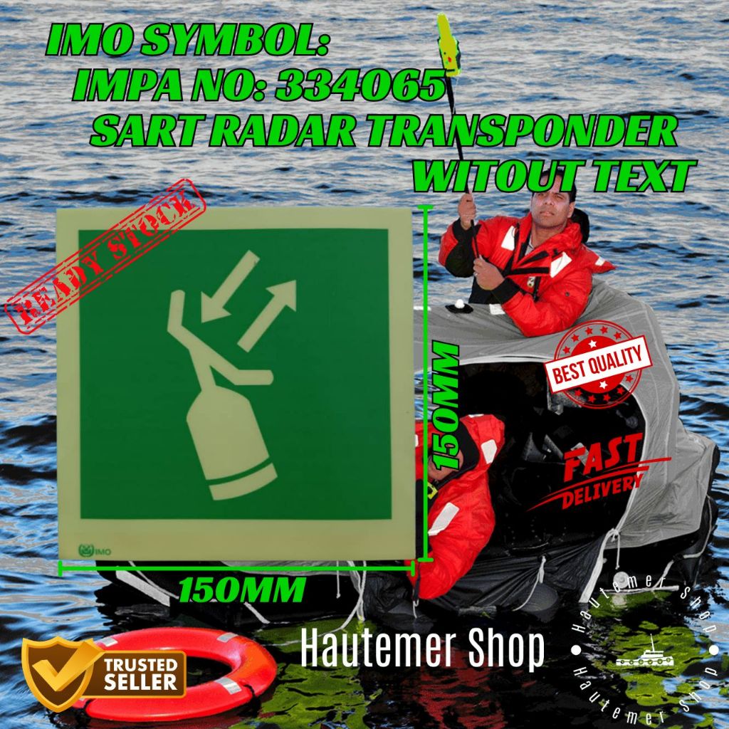 IMO SYMBOL SART RADAR TRANSPONDER WITHOUT TEXT 150MM x 150MM | Shopee ...