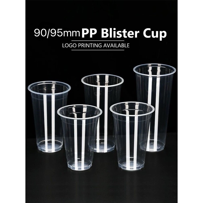 (Ready Stock) 【50 pcs】Coffee Latte Tea PP cupSize 500ml 600ml 700ml ...