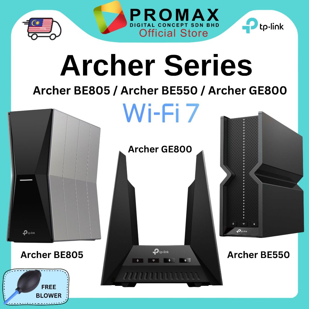 TP-Link Archer BE805 BE19000 / BE550 BE9300 / GE800 BE19000 Tri-Band Wi ...