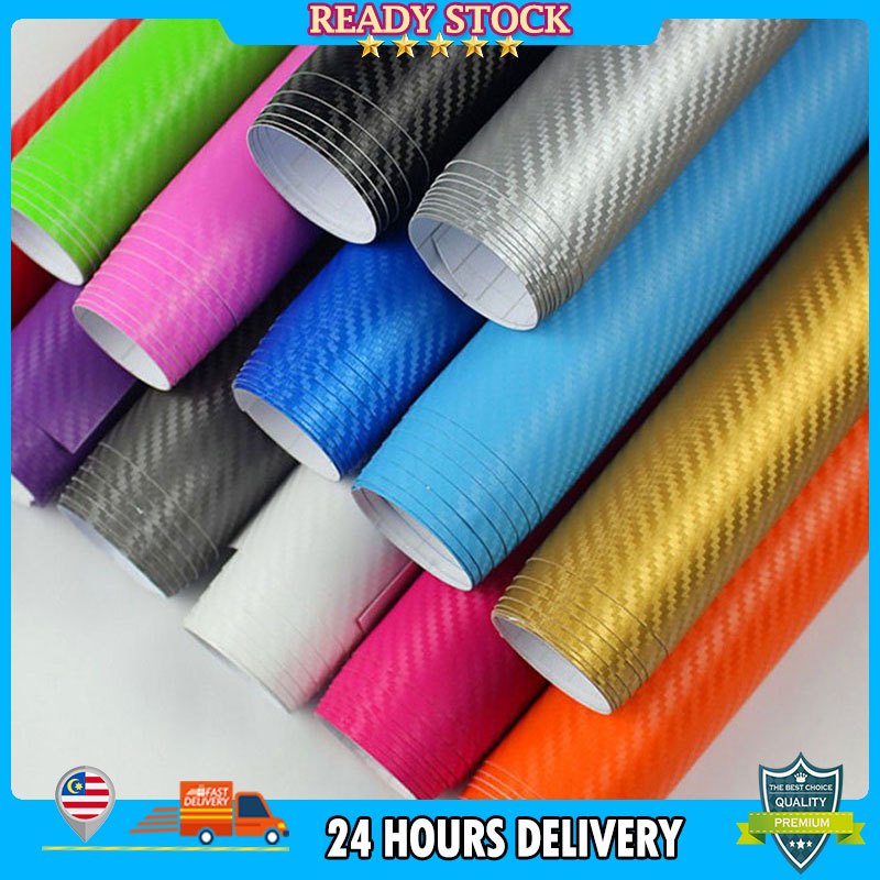 Car 7D Carbon Fiber Sticker Waterproof Glossy Vinyl Roll Motorcycle ...