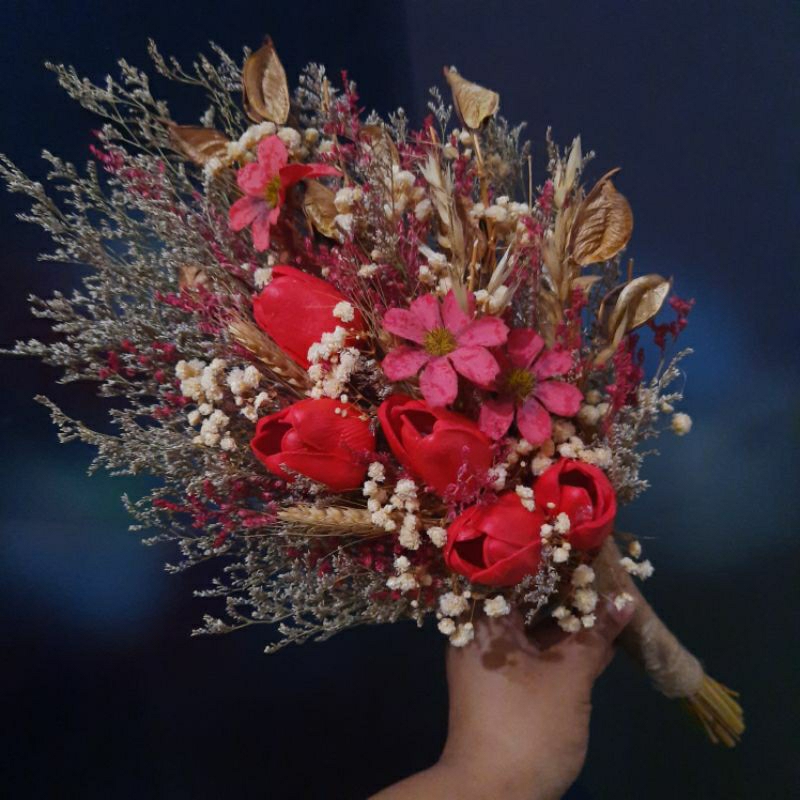 (KIPAS) Bunga tangan EXCLUSIVE | dry bouquet | hand bouquet | Tunang ...