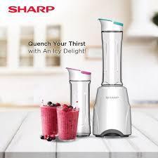 SHARP EM60PMWH 0.6L Personal Blender Juicer with 2 Tumble Ice Breaking Portable Blender | Shopee ...