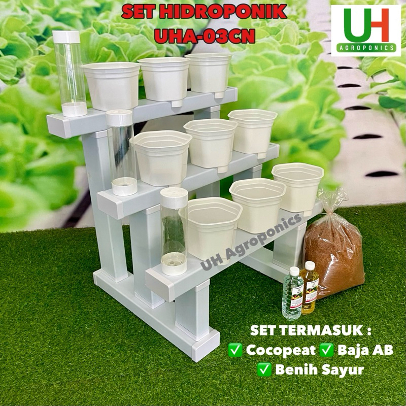 SET HIDROPONIK UHA-03CN | HYDROPONIC SET 9 POT | Shopee Malaysia