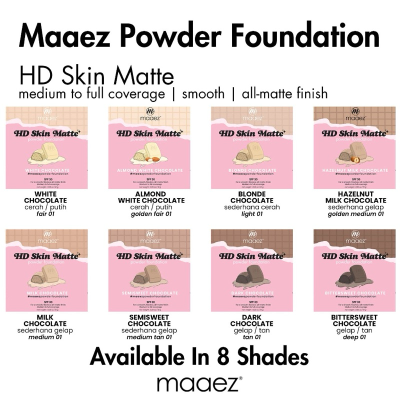 MAAEZ HD SETTING SKIN MATTE POWDER FOUNDATION｜READY STOCK | Shopee Malaysia