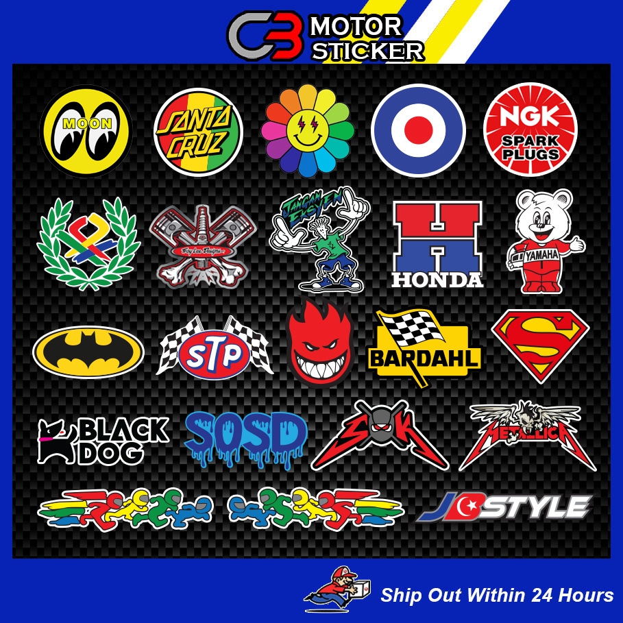 STICKER ROSSI JANGAN EKSYEN YAMAHA BENETTON HONDA VP RACING NASTY PORT ...