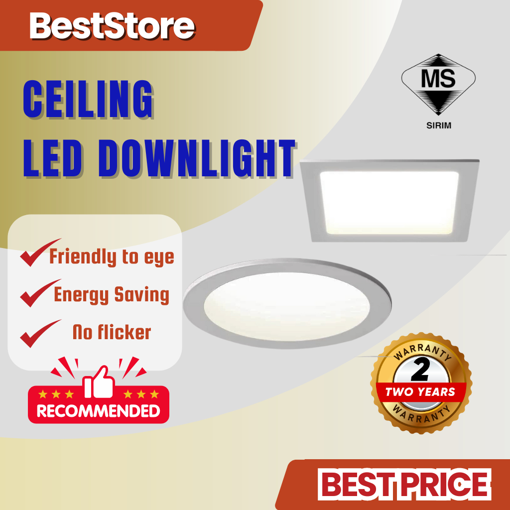 [SIRIM] LED Downlight 24W18W 12W 7W Lampu Siling Rumah Round Down Light ...