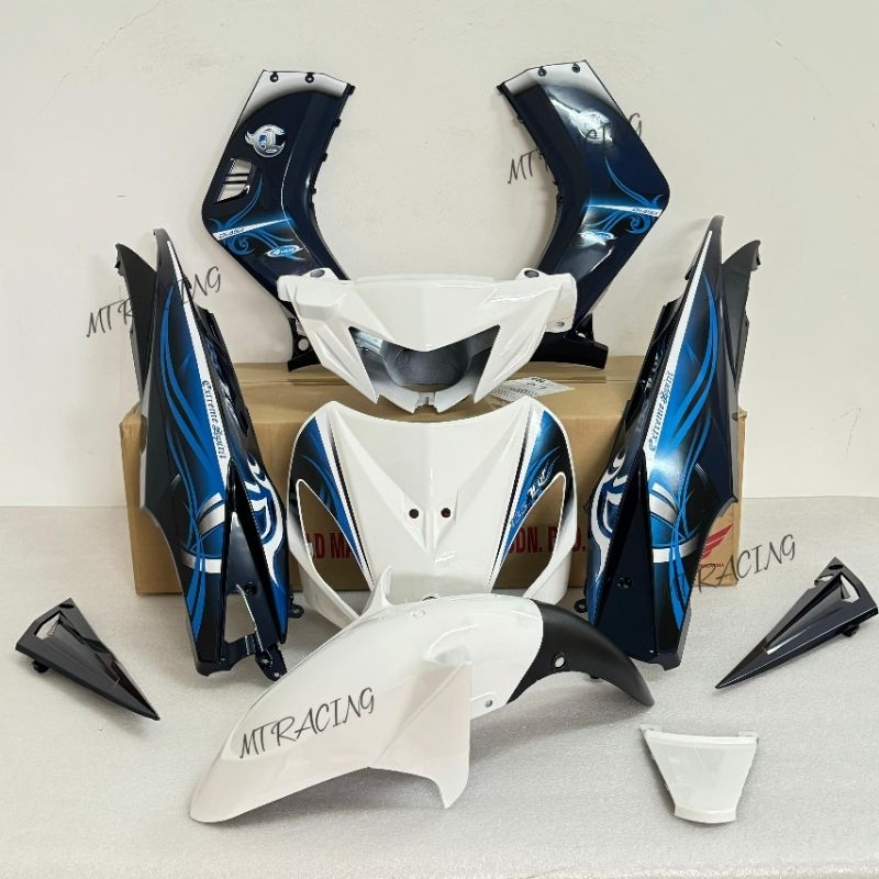 CUSTOM COVER SET LC135 YAMAHA V1 BATIK BLUE (5) | Shopee Malaysia