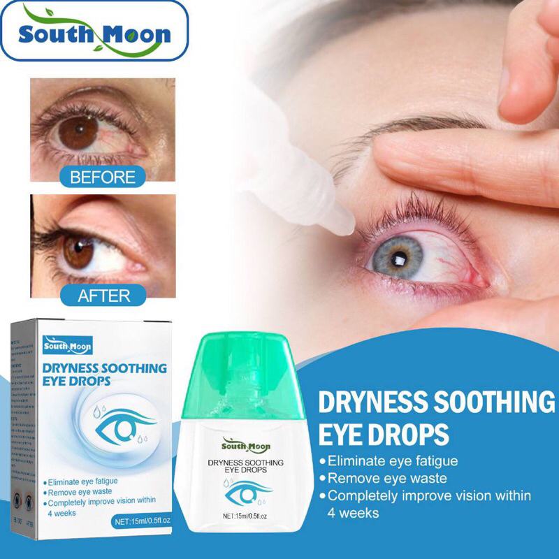 SOUTH MOON DRYNESS SOOTHING EYE DROPS cecair penitis mata kering letih ...