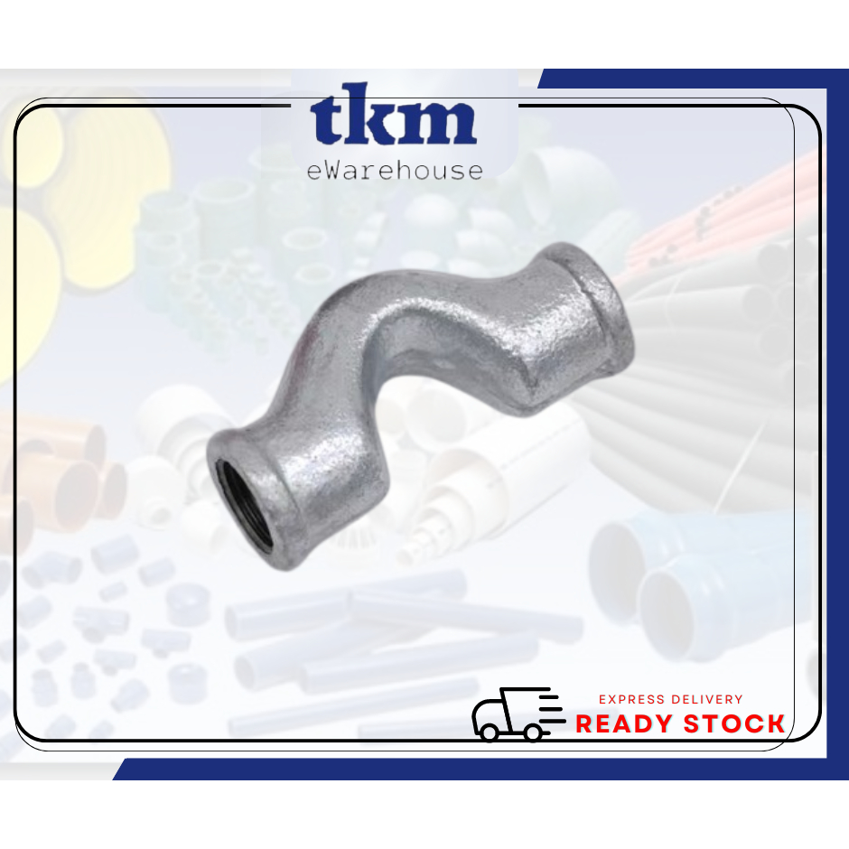 [TKM] LOFT GI GALVISED PIPE U SHAPE / CURVE / BEND [SIZE 1/2" 3/4" 1 ...